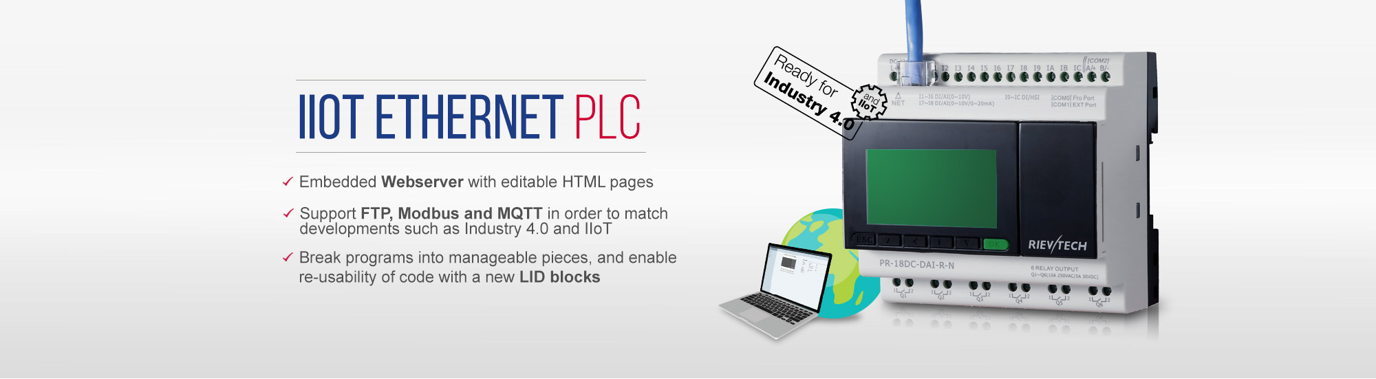 Micro PLC, Wifi PLC, SCADA, 4G PLC, ETHERNET PLC – Rievtech